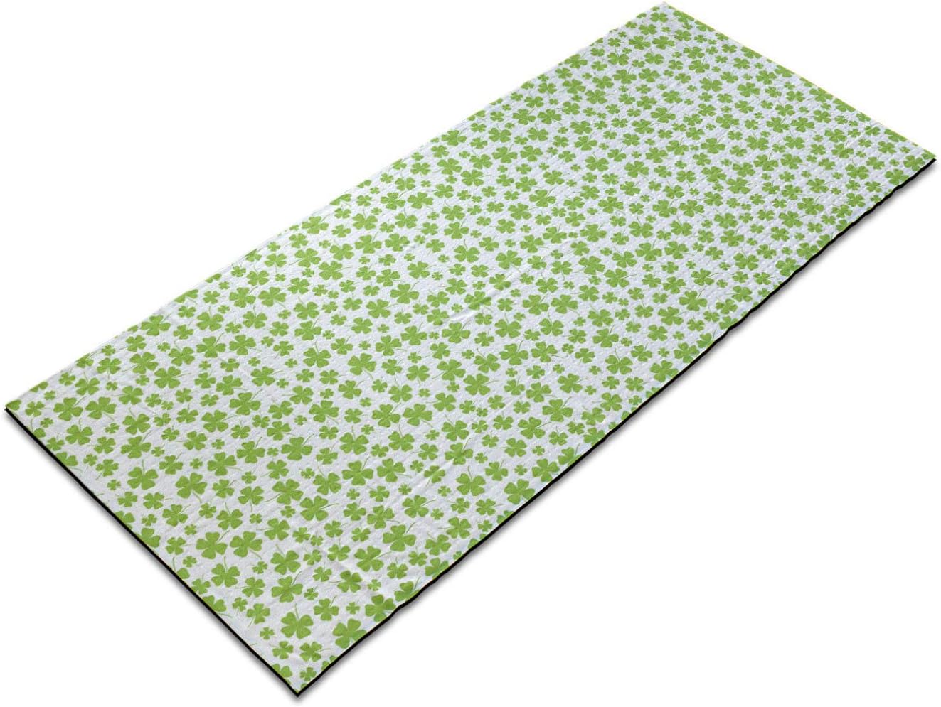 Amazon.com: Lunarable Shamrock Yoga Mat Towel, Irish Culture Clovers ...