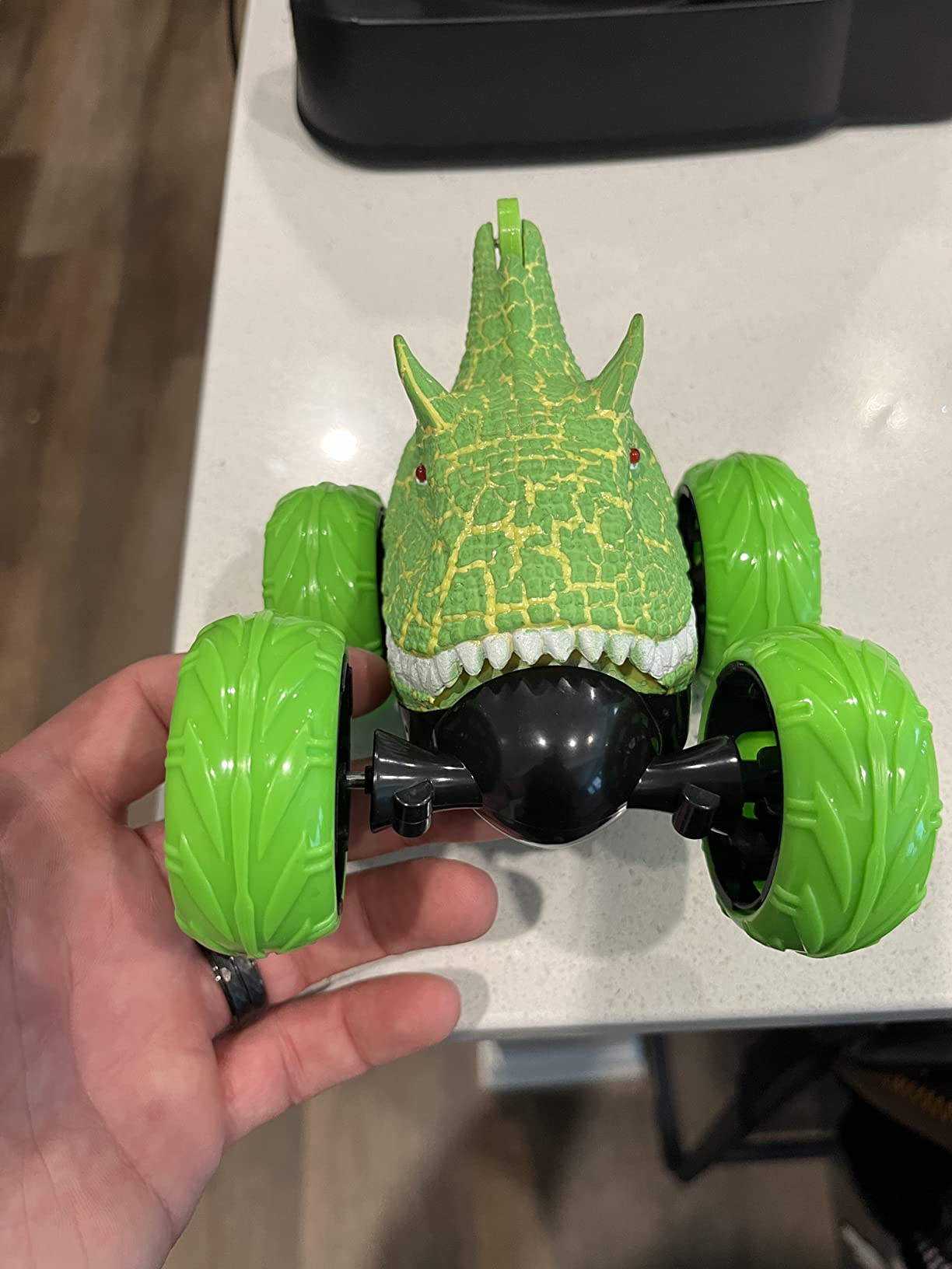 $6/mo - Finance Dywalfri Remote Control Car, Dinosaur Toys RC Stunt Car 360°Rolling with LED ...