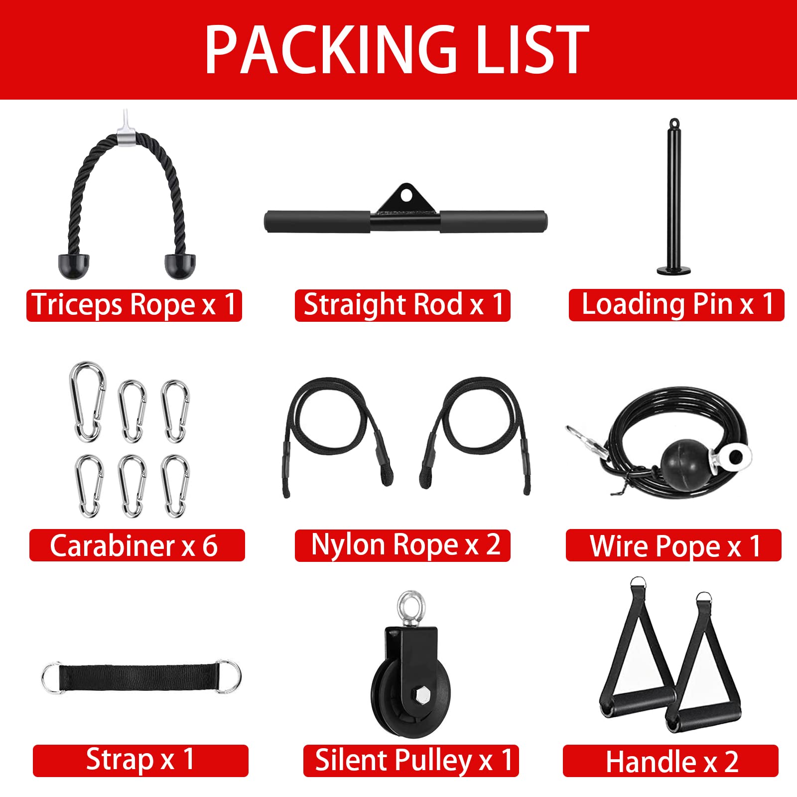 3in1 Pulley Cable, Pully exercise equipment, Home Cable Pulley System ...