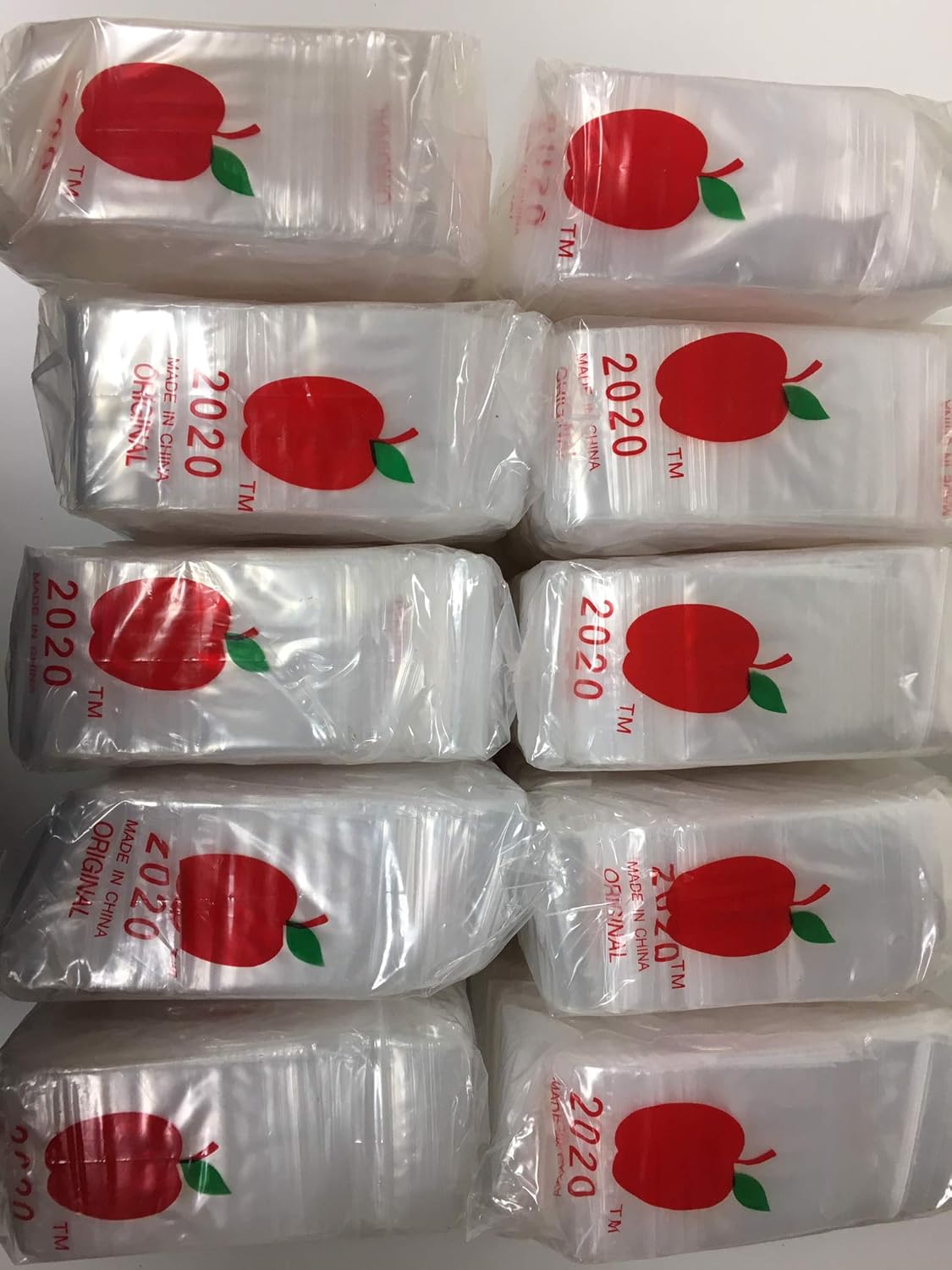 Amazon.com: 10,000 2x2 2mil Apple Brand Clear Plastic Resealable Bags 2 ...