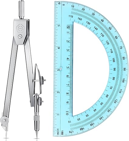 Amazon.com : Zonon Student Protractor and Compass Set, Student Geometry ...