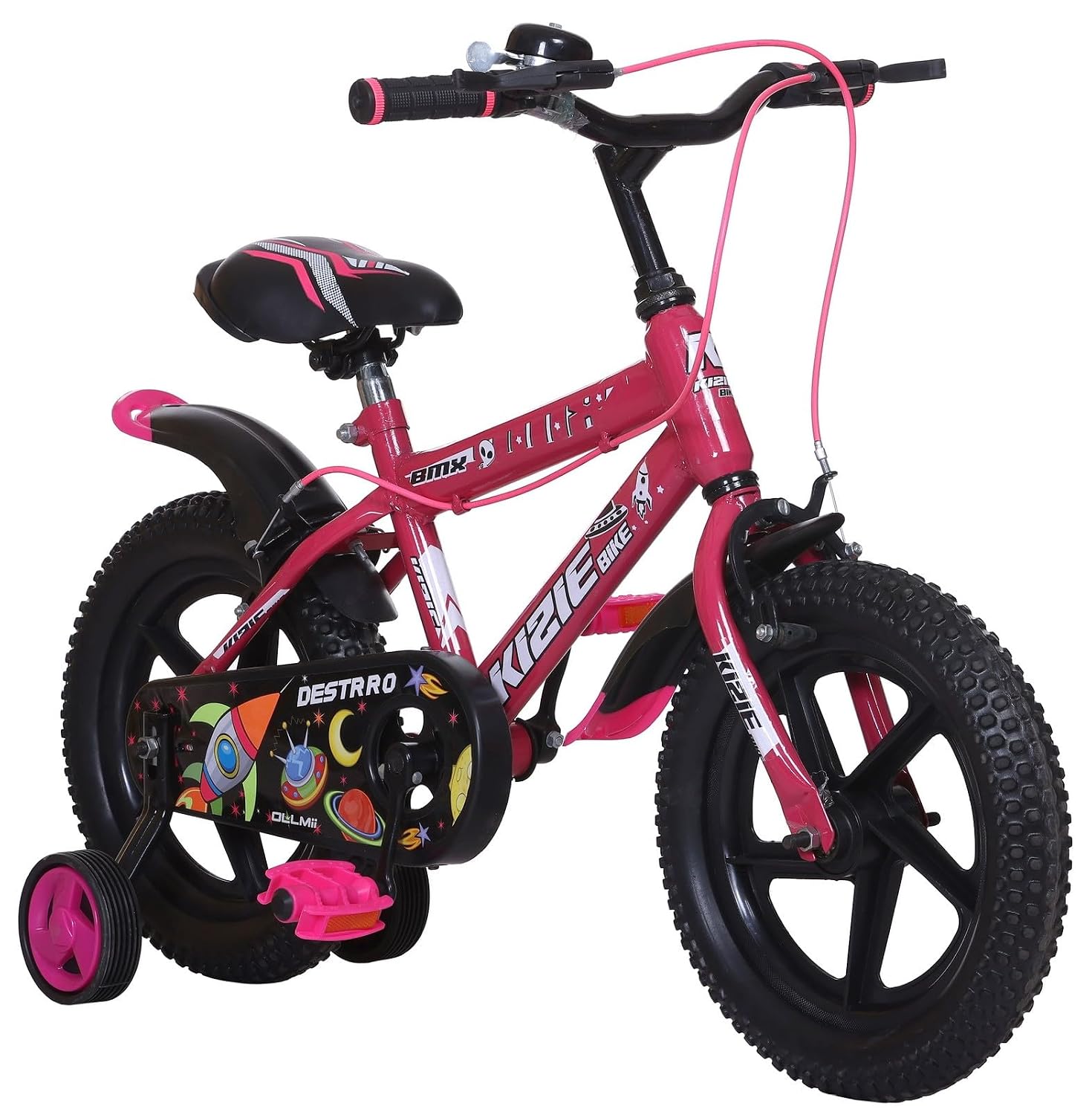 Buy KIZIE BIKE 14T Pink Cycle for Kids 2 to 5 Years with Training ...