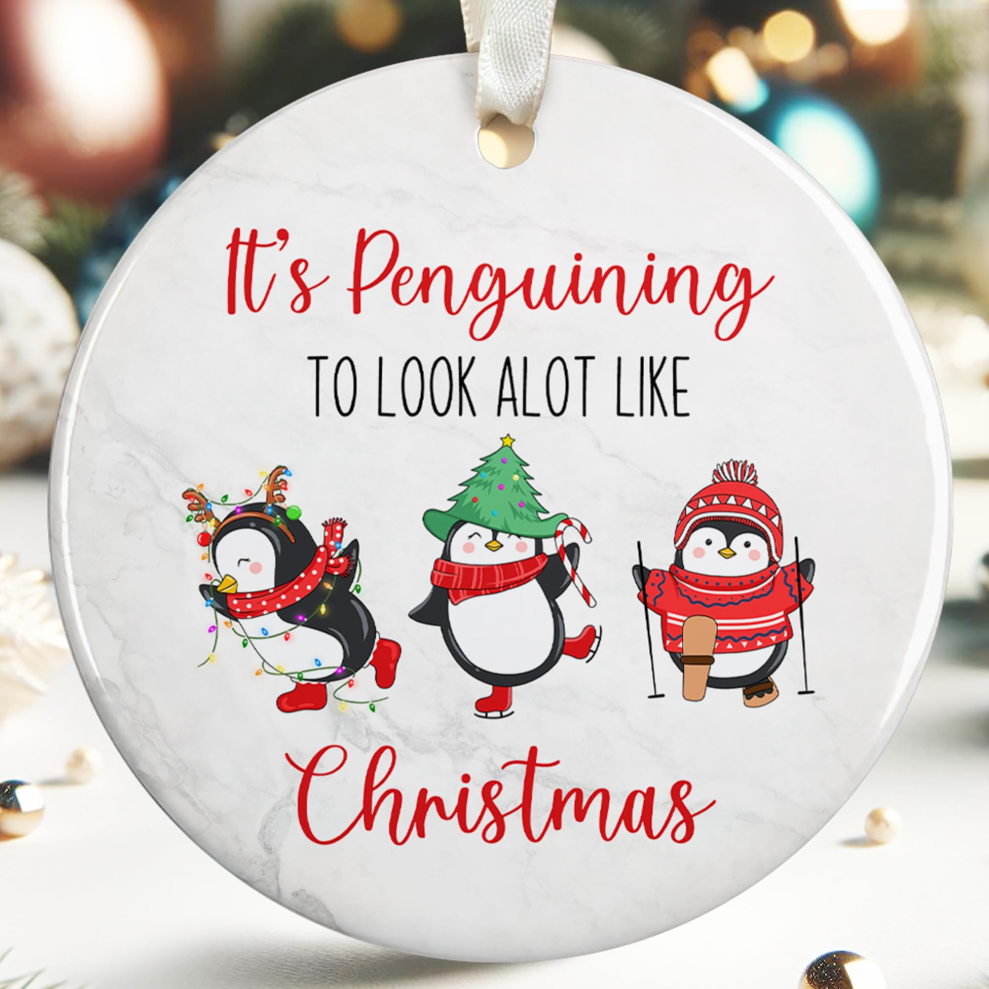 Amazon.com: Penguin Ornament - Penguin Christmas Ornament - Penguin ...