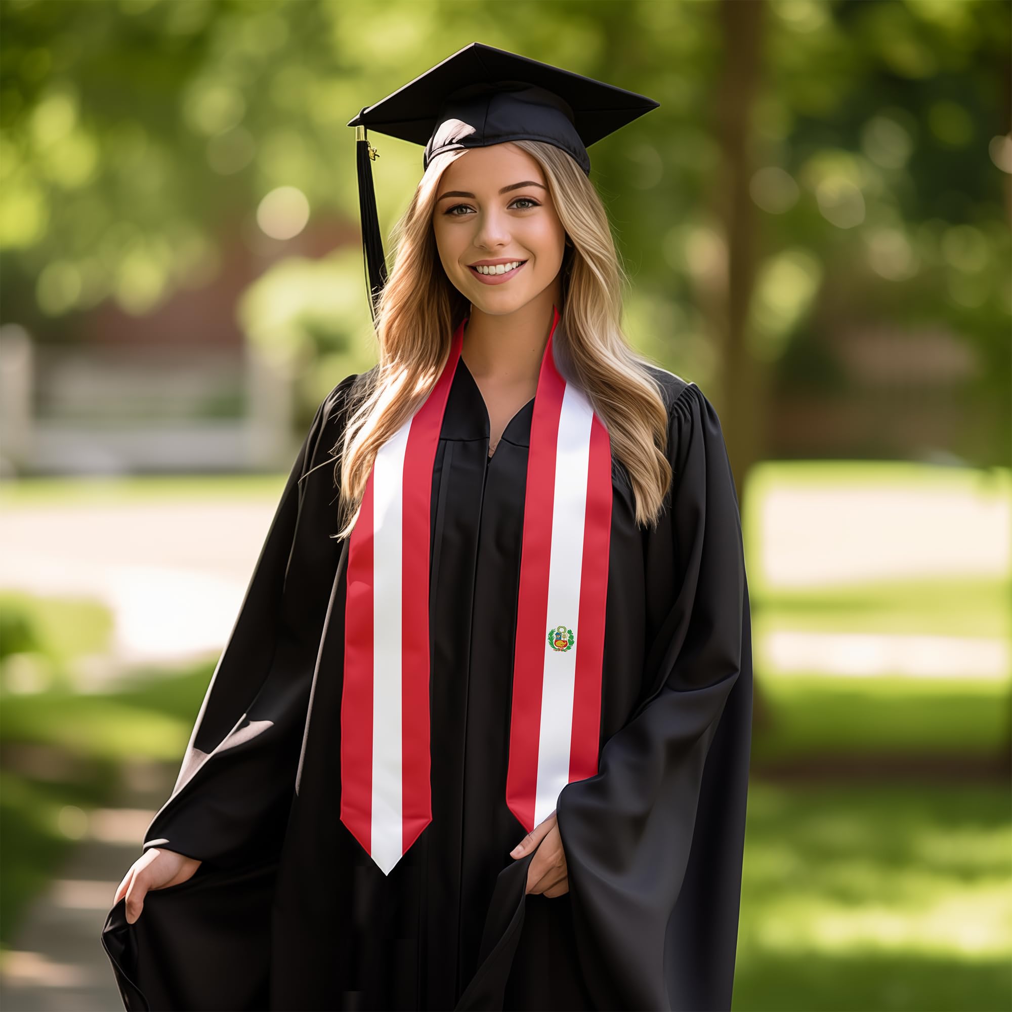 Snapklik.com : Peru Flag Graduation Stole Sash Unisex Adult Peruvian ...