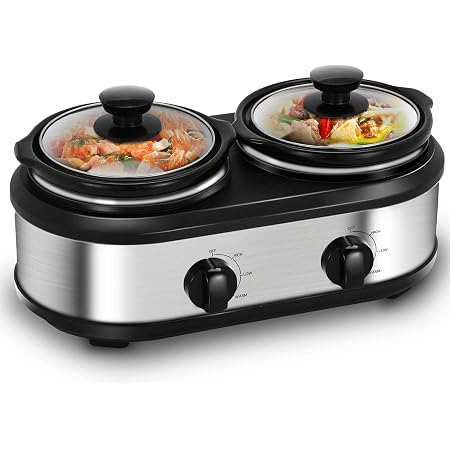 Amazon.com: Crock-Pot SCCPMD1-GR Hook Up Double Oval Connectable ...