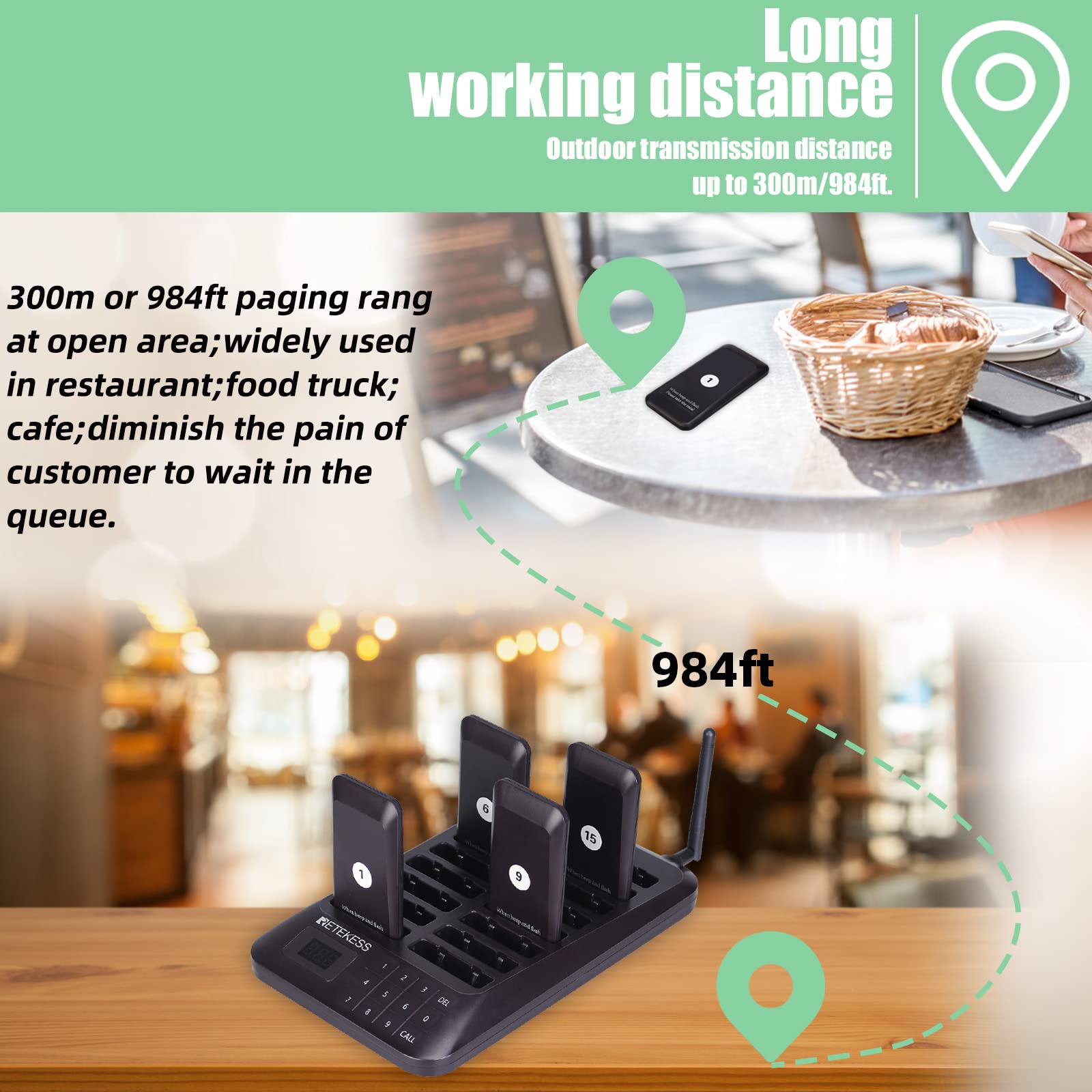 Snapklik.com : TD157 Restaurant Pager System,Pagers For Restaurants ...
