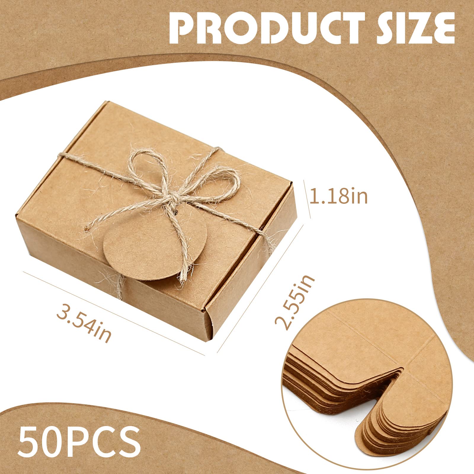 Curved Blade Scissors 50 Pcs Kraft Soap Boxes - Small Packaging Boxes ...