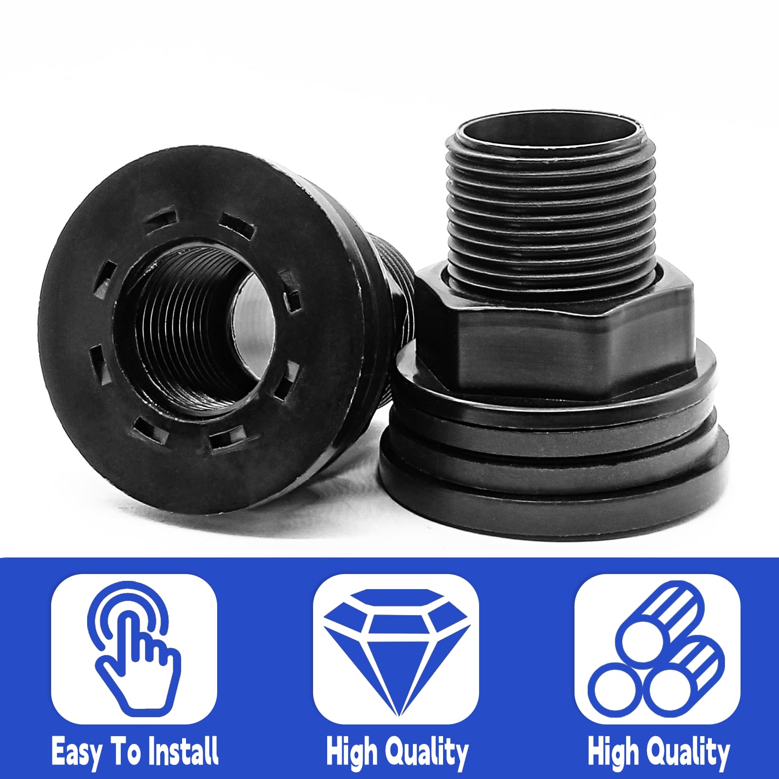 Snapklik.com : PHITUODA Bulkhead Fitting 3/4 Inch Male 1/2 Inch Female ...