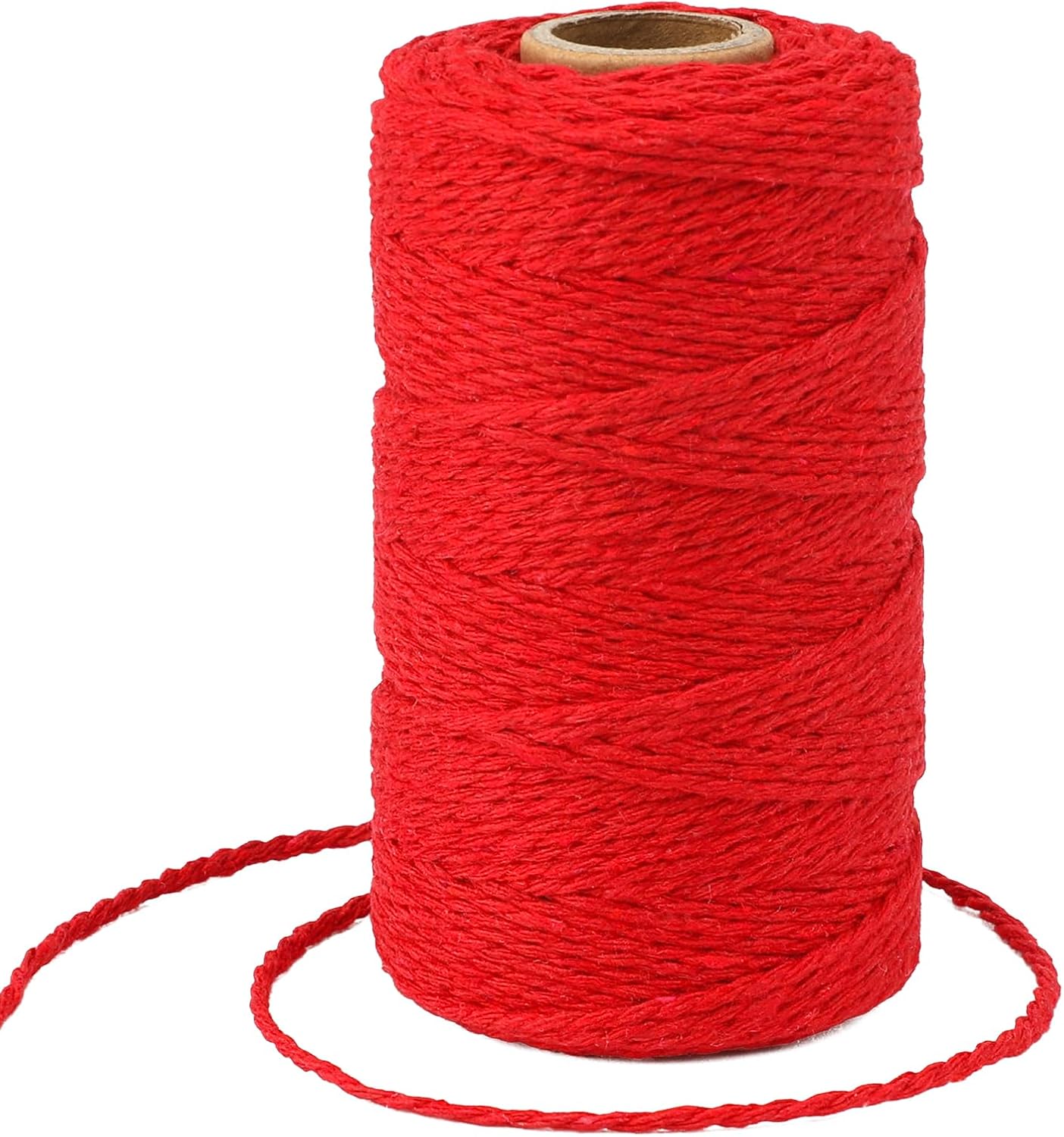 KINGLAKE 100m Red Cotton Twine String, 2mm Bakers Twine, Decorative ...