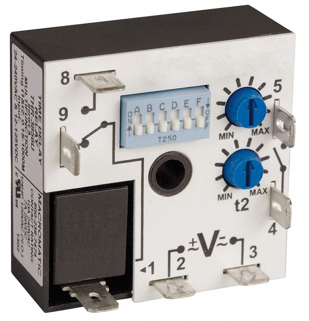 Encapsulated Timer Relay, Function: Repeat Cycle Independent On and Off ...