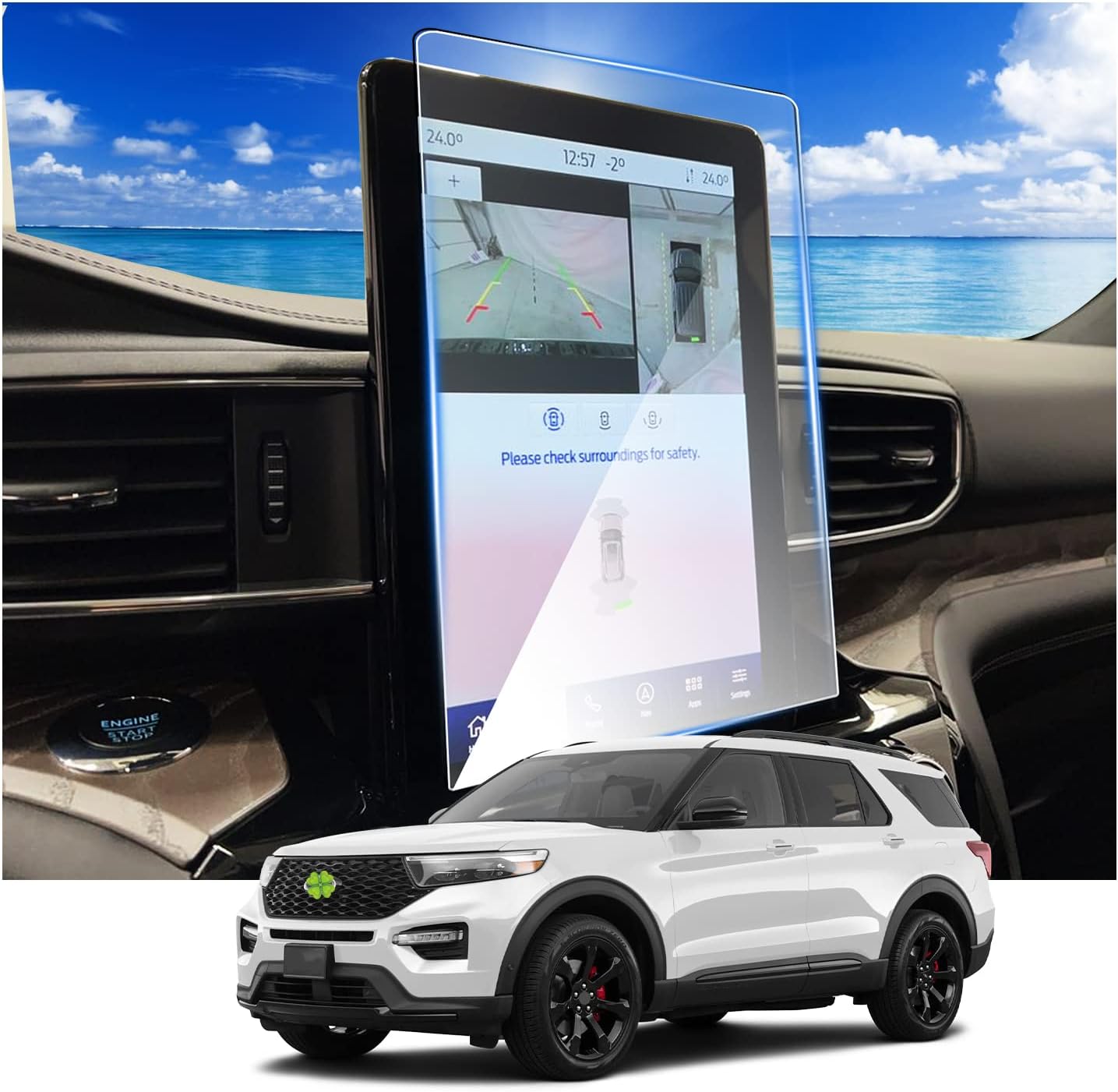 Amazon.com: Ruiya for Ford Explorer Screen Protector Ford Explorer ...