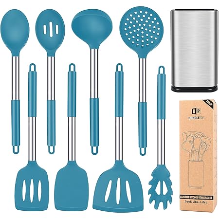 Amazon.com: 24-Pc Silicone Cooking Utensils Set - Kitchen Utensil Set ...