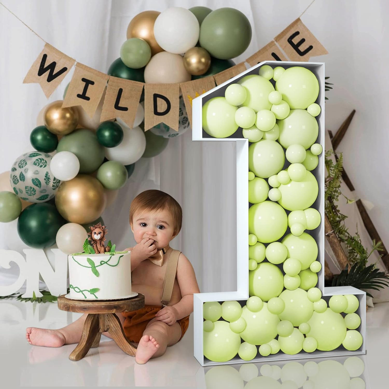 Amazon.com: Tongjoy Mosaic Numbers for Balloons, 1st Birthday ...