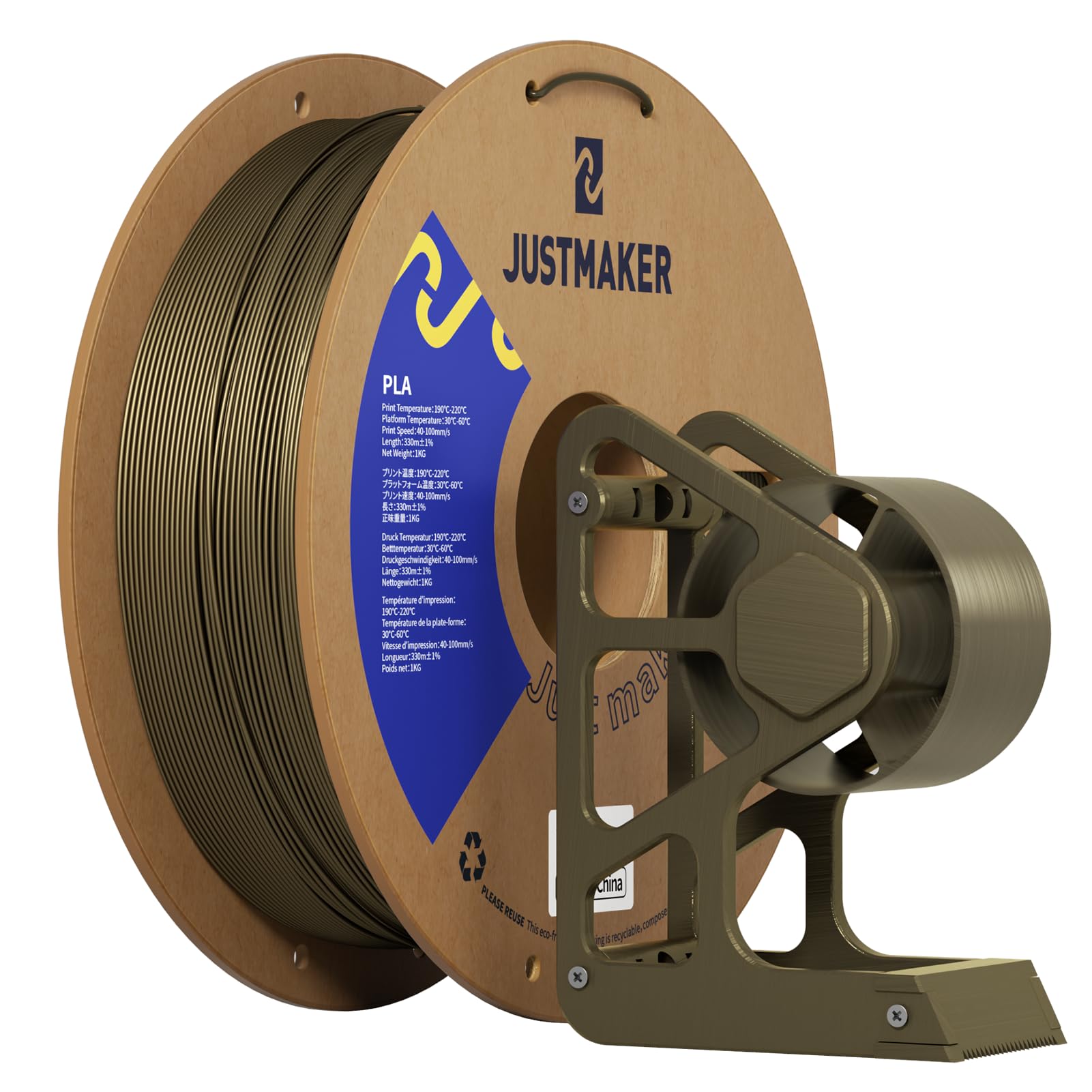 Amazon.com: JUSTMAKER PLA 3D Printer Filament, Upgrade Cardboard Spool ...
