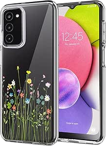 Amazon.com: Unov Case Compatible with Galaxy A03s Clear with Design Soft TPU Shock Absorption ...