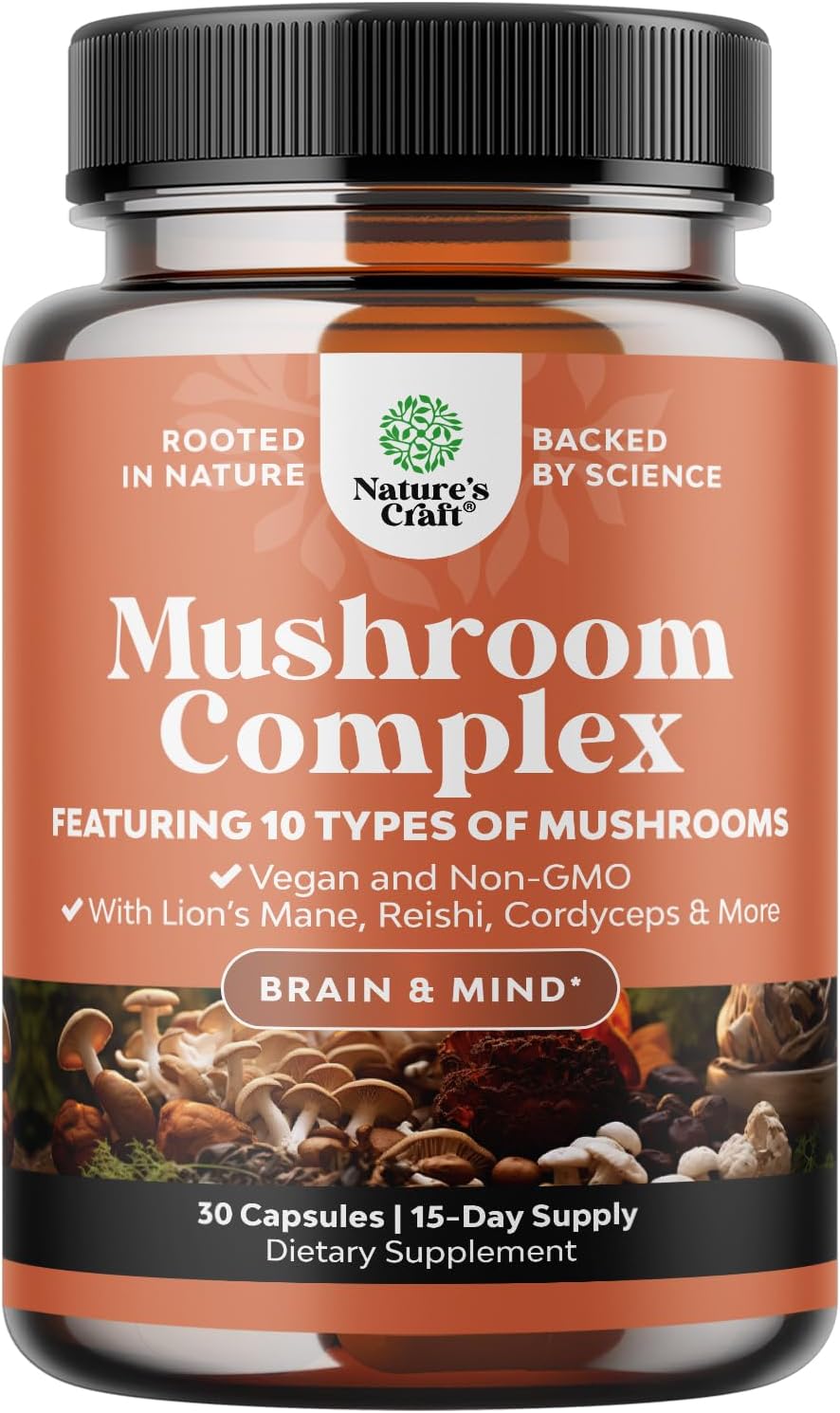 Amazon.com: Extra Strength Mushroom Complex Capsules - 10X Lions Mane ...