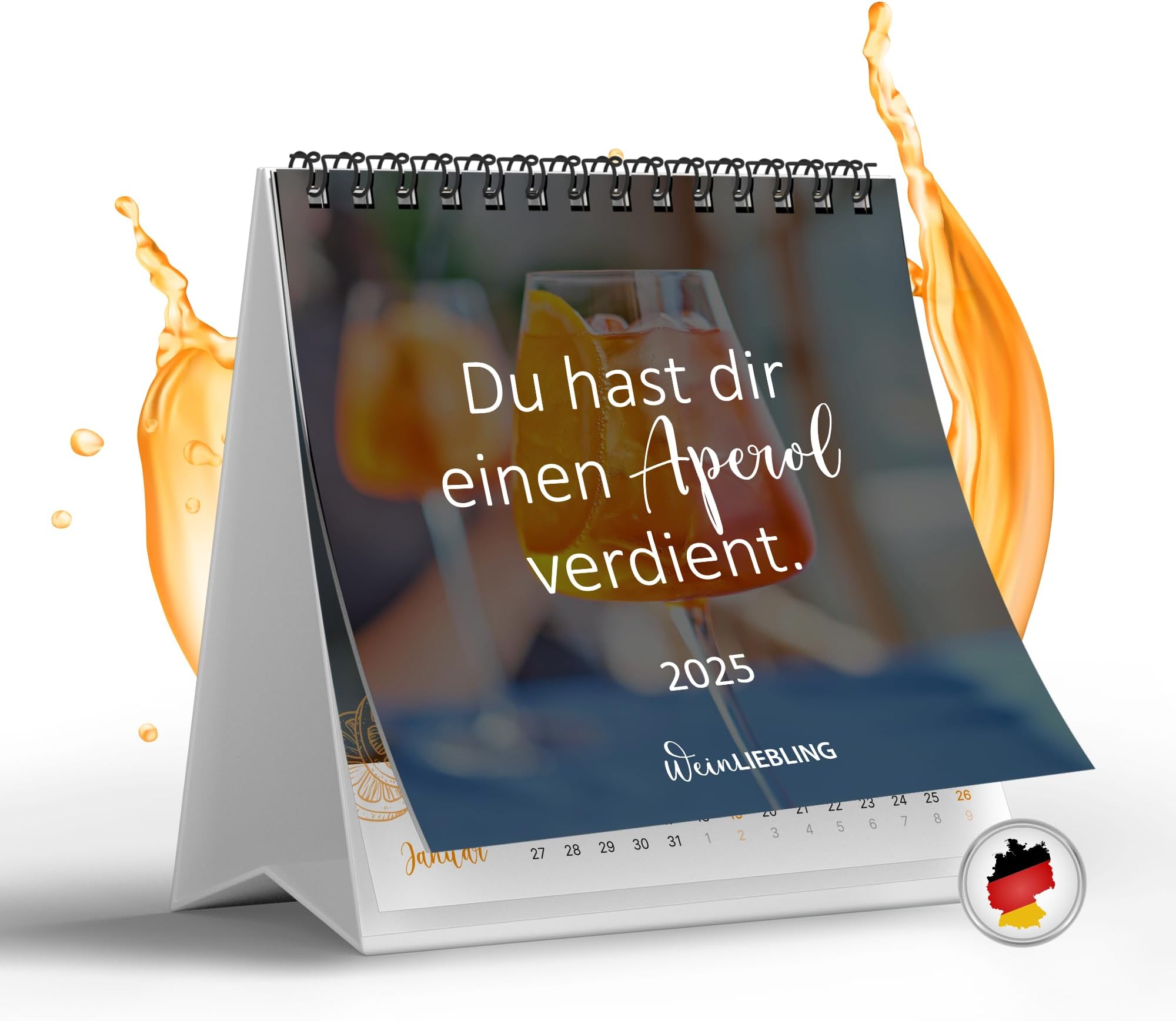 Tischkalender lustige Aperol Kalender Sprüche, Geschenk für Aperol Fans ...