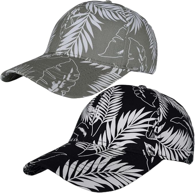 Amazon.com: AOSMI 2 Pack Fashion Cute Floral Print Baseball Hats ...