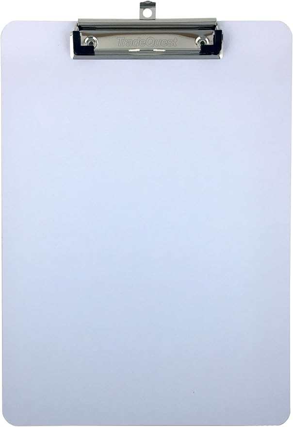 Amazon.com : Clipboard Dry Erase Surface 9'' x 12.5'' Letter Size Low ...