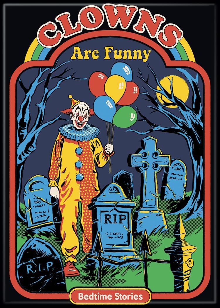 Amazon.com: Ata-Boy Steven Rhodes Clowns are Funny 2.5" x 3.5" Magnet ...