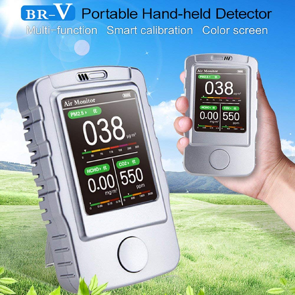 Air Quality Monitor Portable Handheld Detector High Precision Particle ...