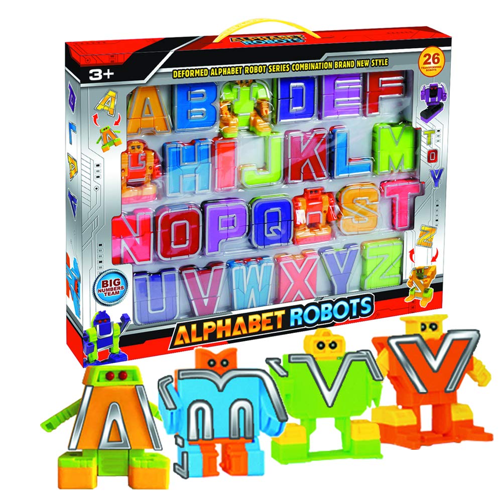 Cyeah Alphabet Robot Toys for Preschool Kids Education 26 Pieces ...