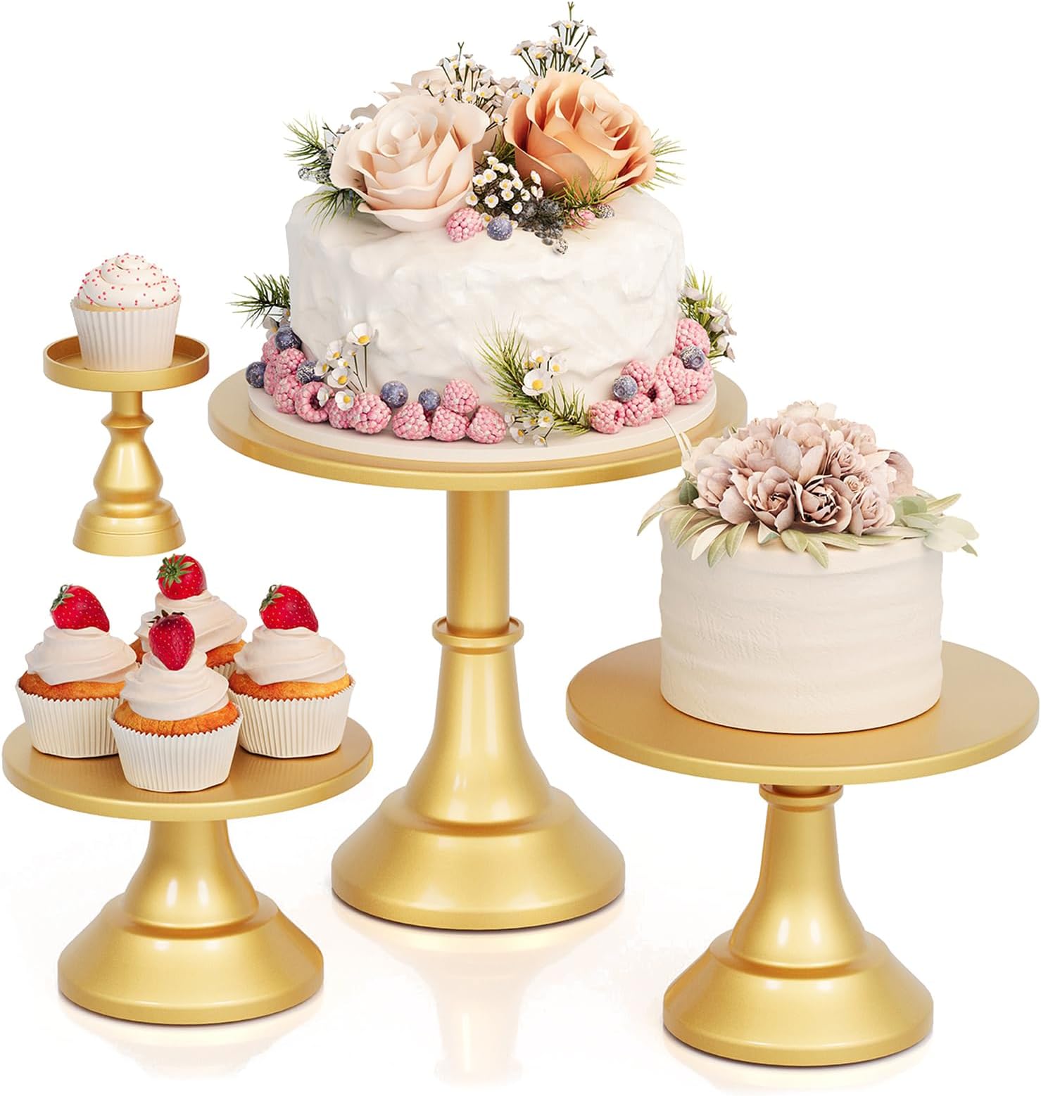 Amazon.com | Deco 79 Metal Cake Stand with Lace Inspired Edge, 10" x 10 ...