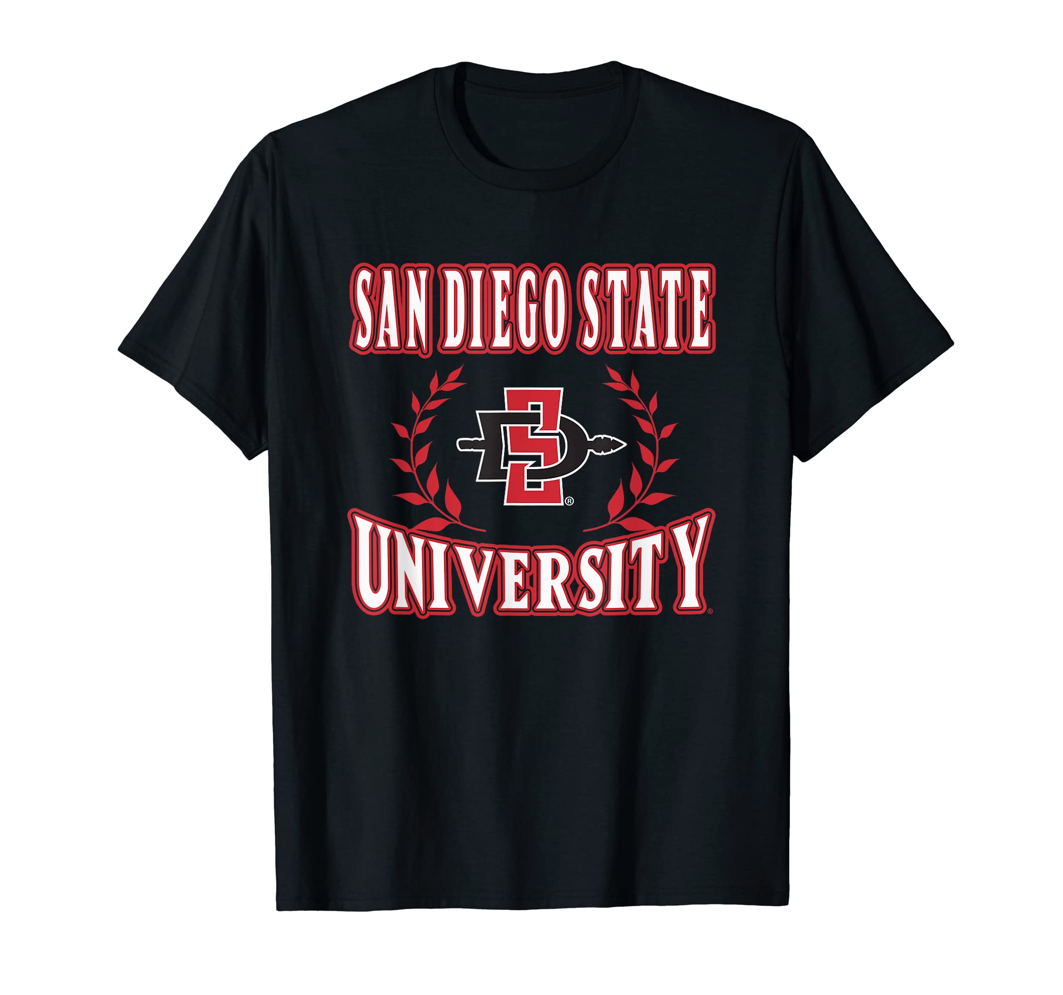 Amazon.com : San Diego State Aztecs Laurels Black Officially Licensed T ...