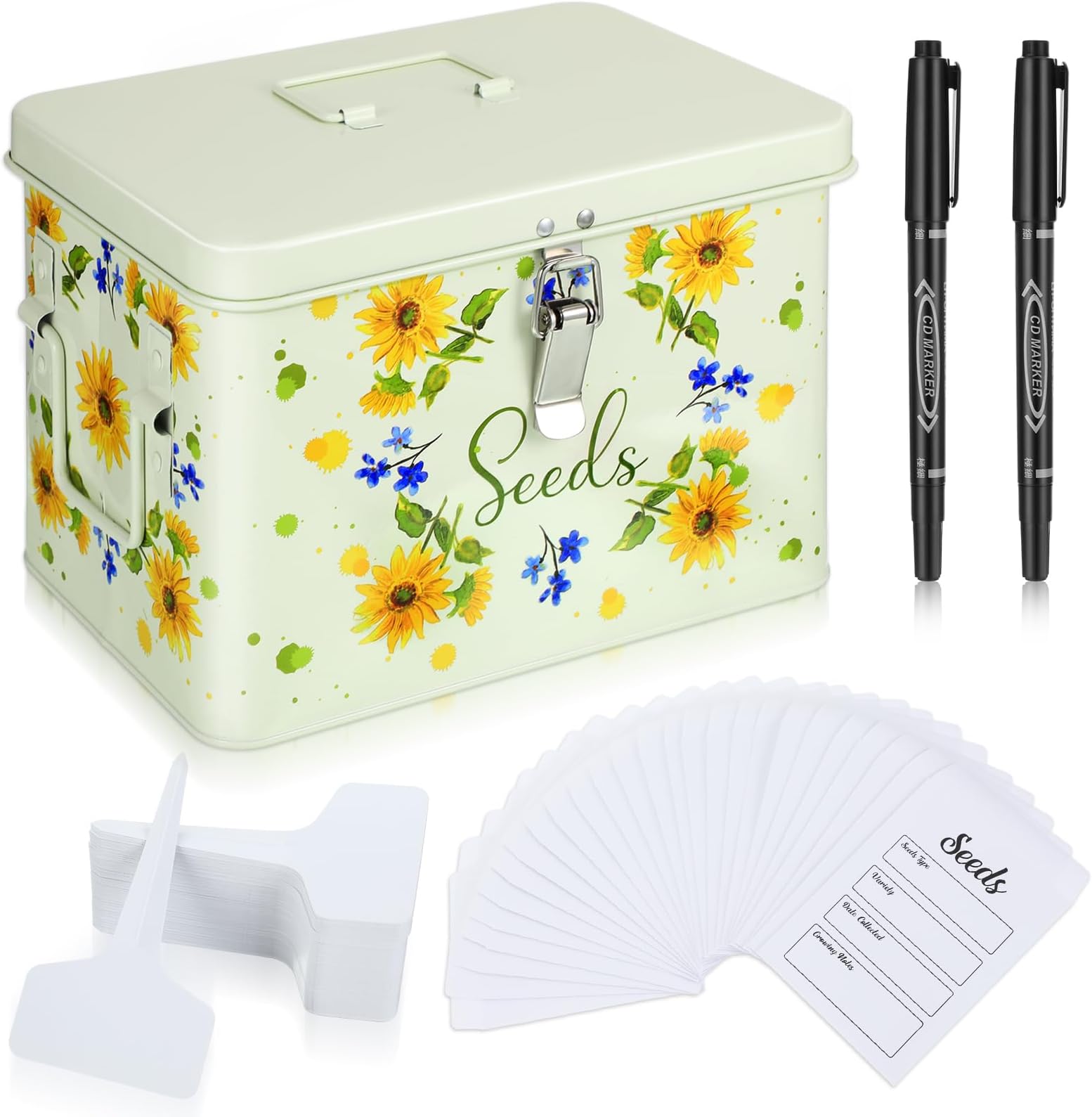 Amazon.com: GLOCHYRA Seed Packet Storage Box Garden Seed Storage ...