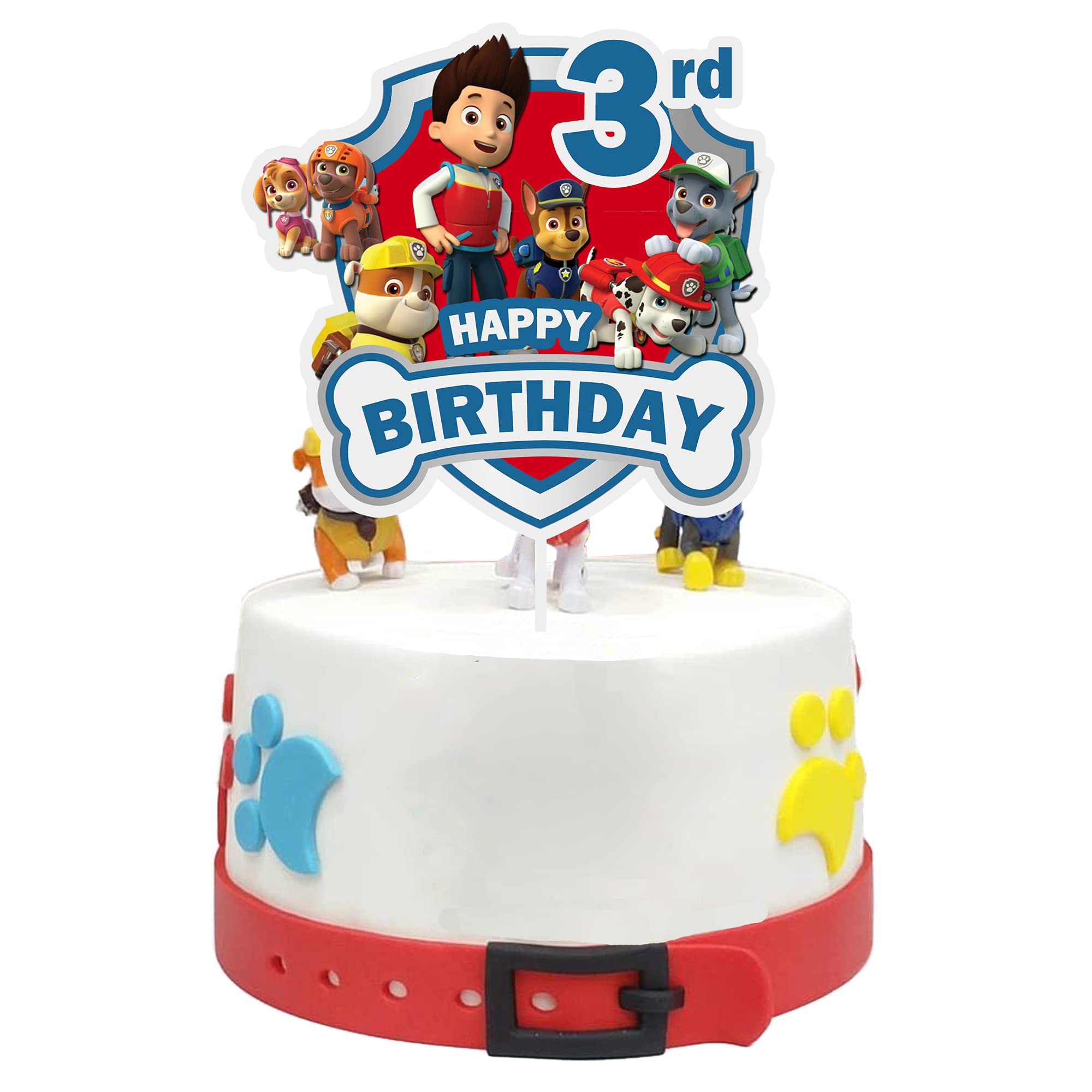 Buy Dog Patrol Cake Topper 3rd Birthday Boy Girl 3rd Paw Dog Theme Birthday Party Decorations buy-dog-patrol-cake-topper-3rd-birthday-boy-girl-3rd-paw-dog-theme-birthday-party-decorations