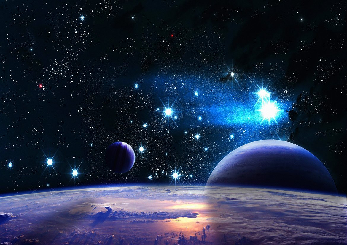 Outer Space Stars And Planets