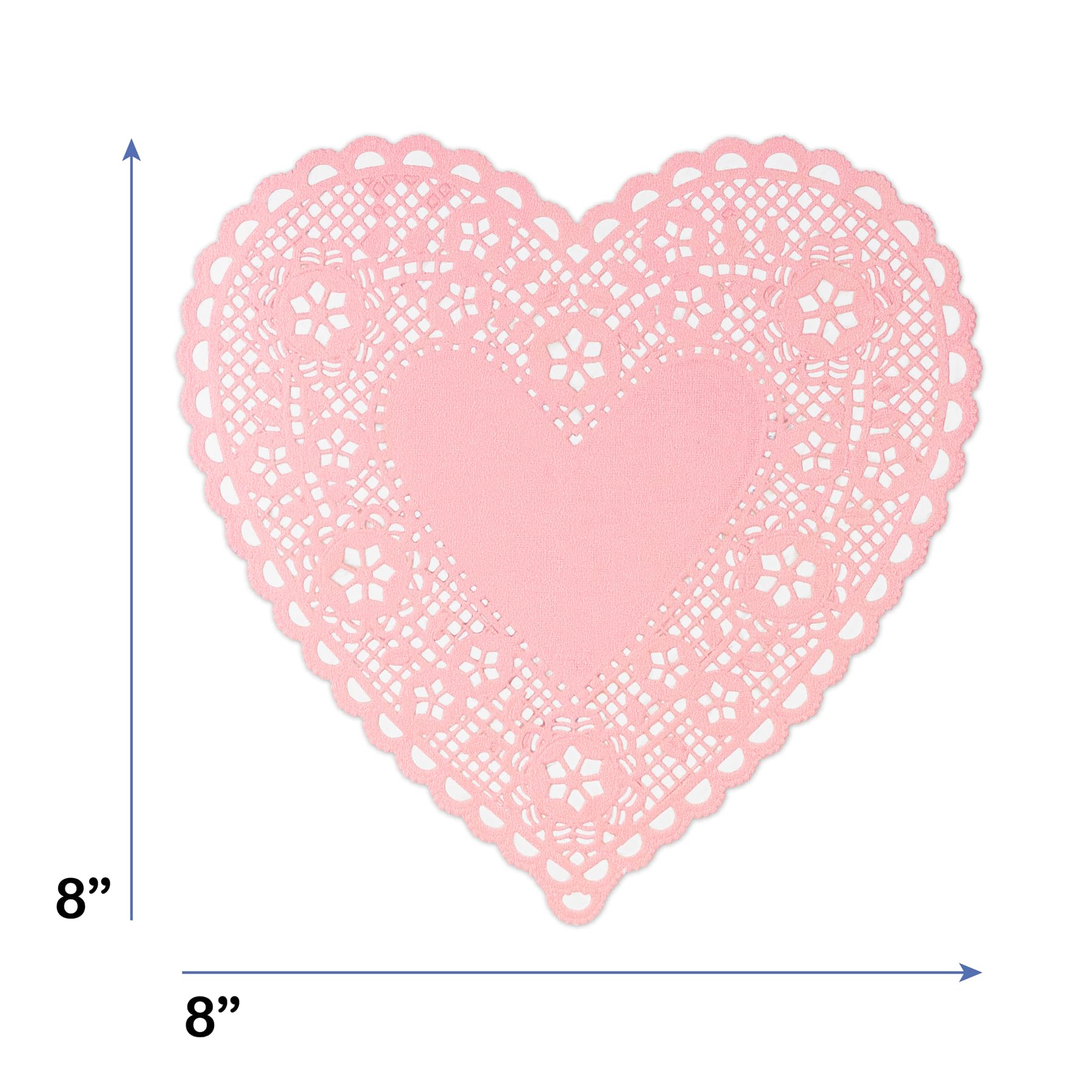 Snapklik.com : Royal Lace Pink Heart-Shaped Paper Doilies - 8-Inch ...