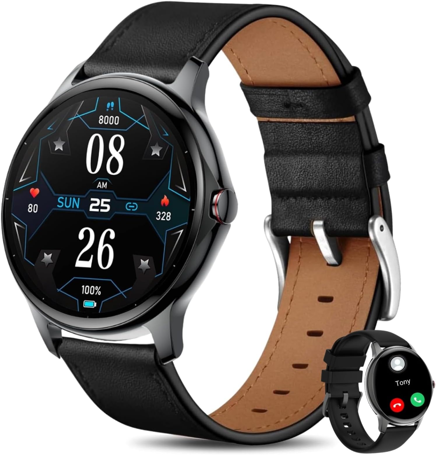 Amazon.com: Smart Watches for Men Rugged Tactical Fitness Watch with ...