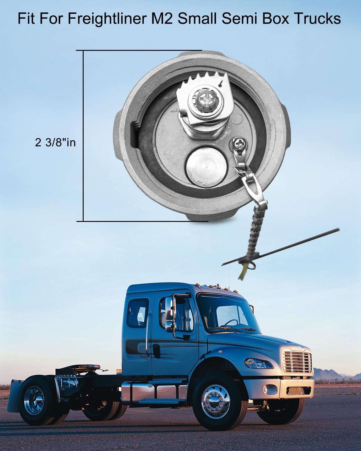 Snapklik.com : Locking Diesel Fuel Cap 2 3/8" Fit For Freightliner M2 ...
