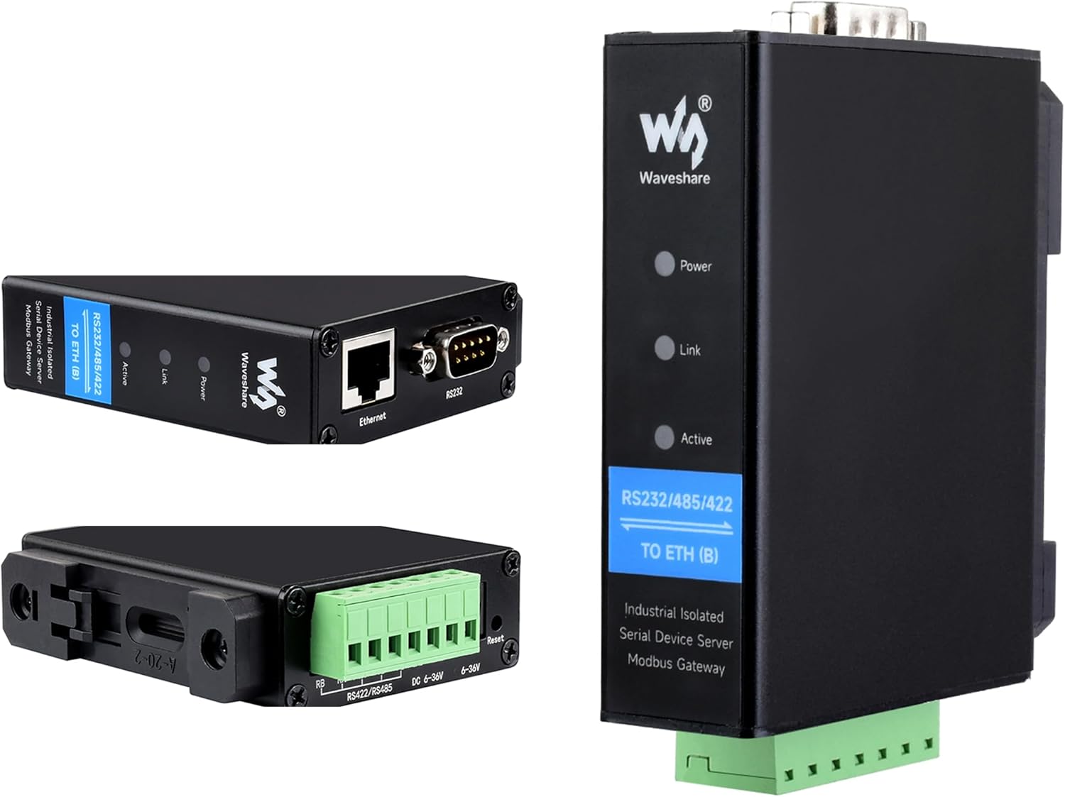 waveshare Industrial Isolated Rail-Mount RS232485422 Nepal | Ubuy