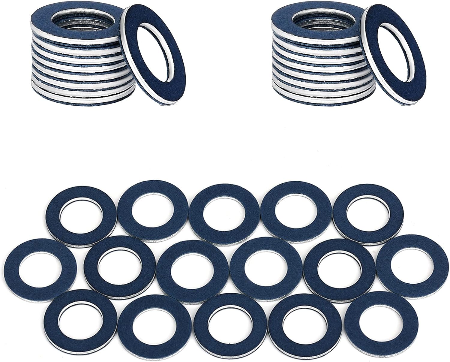 AIEX 15PCS 12mm Oil Drain Plug Gasket, Aluminum Drain Plug Gaskets ...