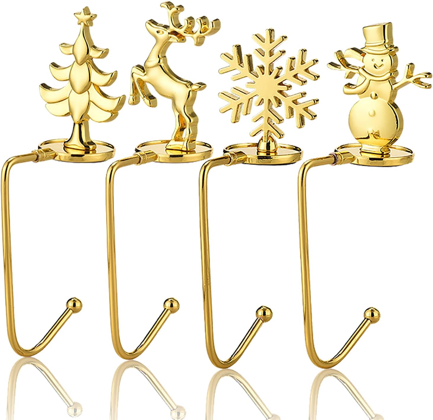 Christmas Stocking Holders 4 Pcs Christmas Hooks Hangers Christmas ...