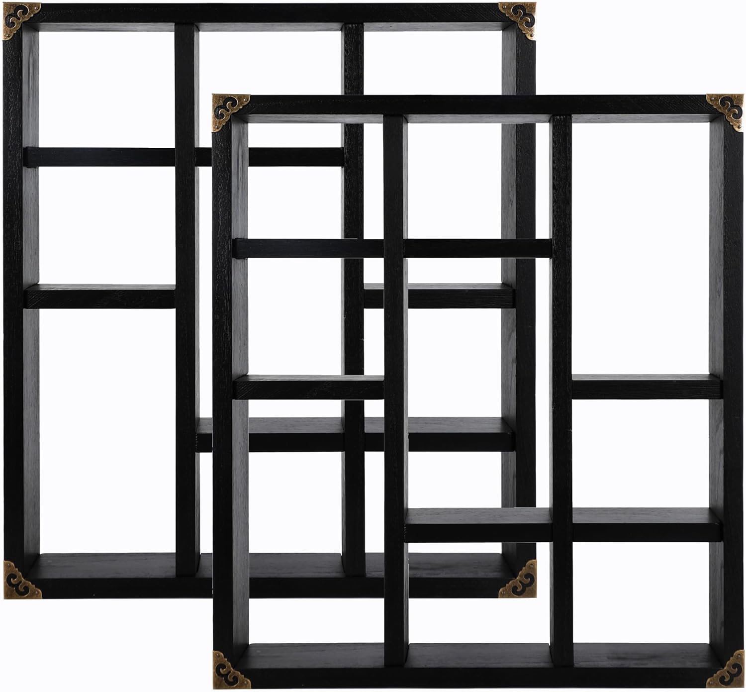 Amazon.com: MITREL 17.7x15.7-Inch Shadow Box Shelf 9-Slot Rustic ...