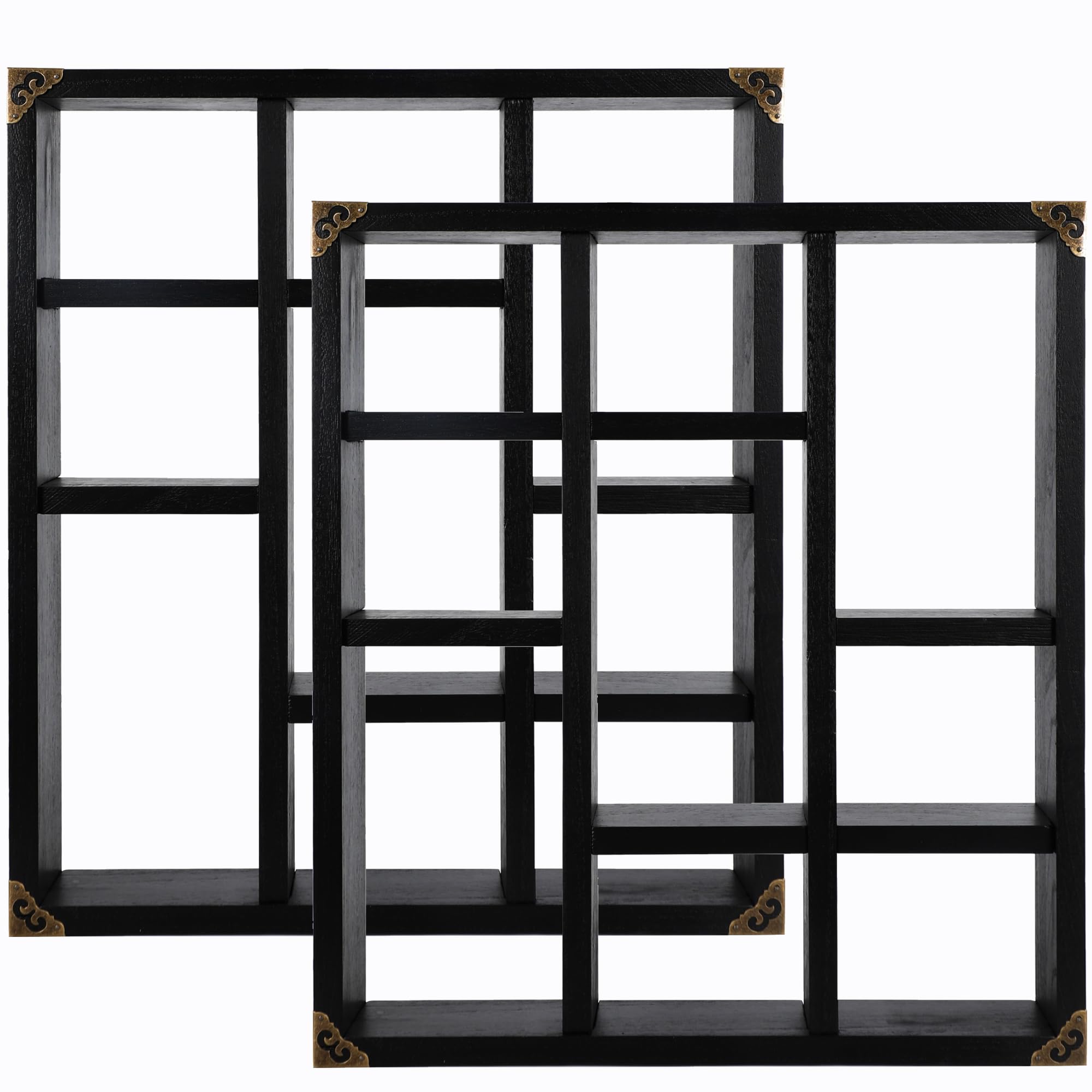 Amazon.com: MITREL 17.7x15.7-Inch Shadow Box Shelf 9-Slot Rustic ...