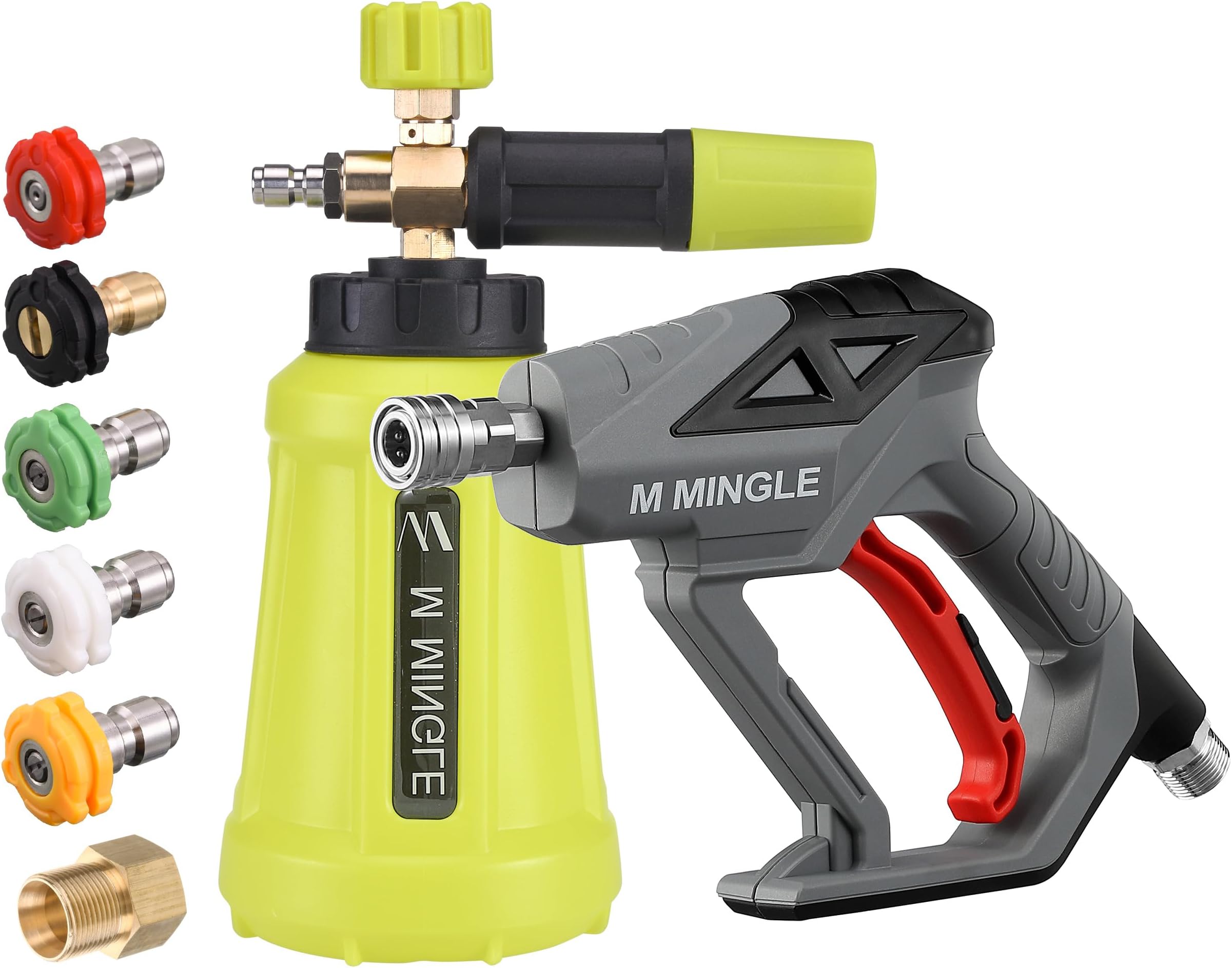 M Mingle High Pressure Washer Gun Snow Foam Lance, 4000 PSI Cannon Foam ...
