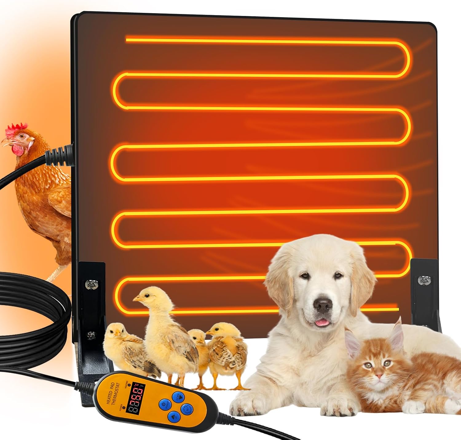 Amazon.com : MQFORU Dual Sided Chicken Coop Heater, 120W Adjustable ...