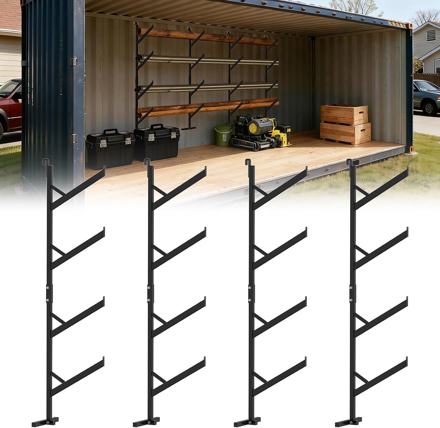 Amazon.com: Shipping Container Shelf Brackets, Bracket Adjustable Heavy ...