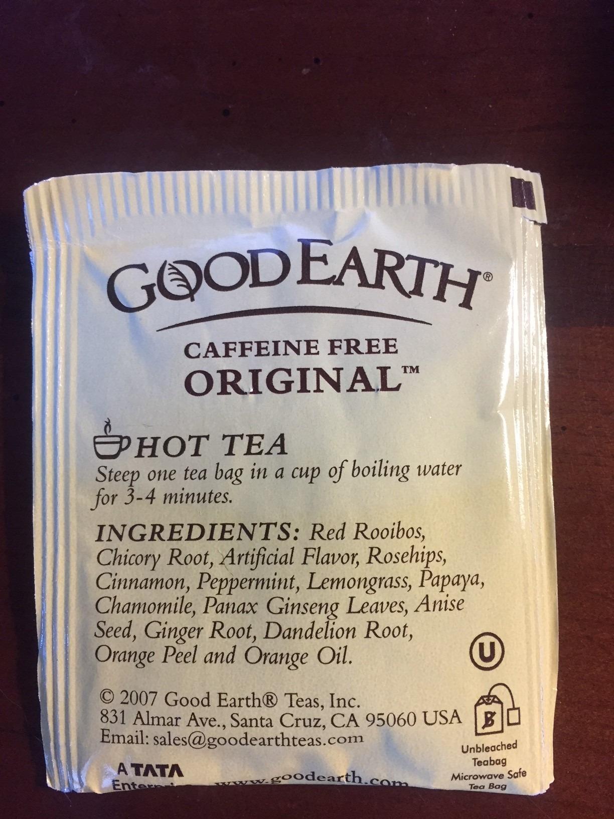 Amazon.com: Organic Sweet & Spicy Herbal Caffeine Free Good Earth Teas ...