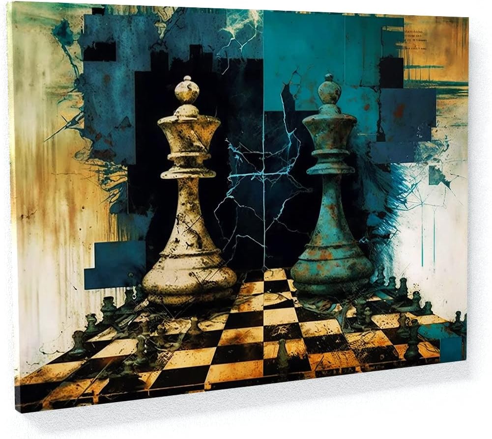 Amazon.com: Sense Canvas Chess Photography Manipulated 11 Canvas Art ...