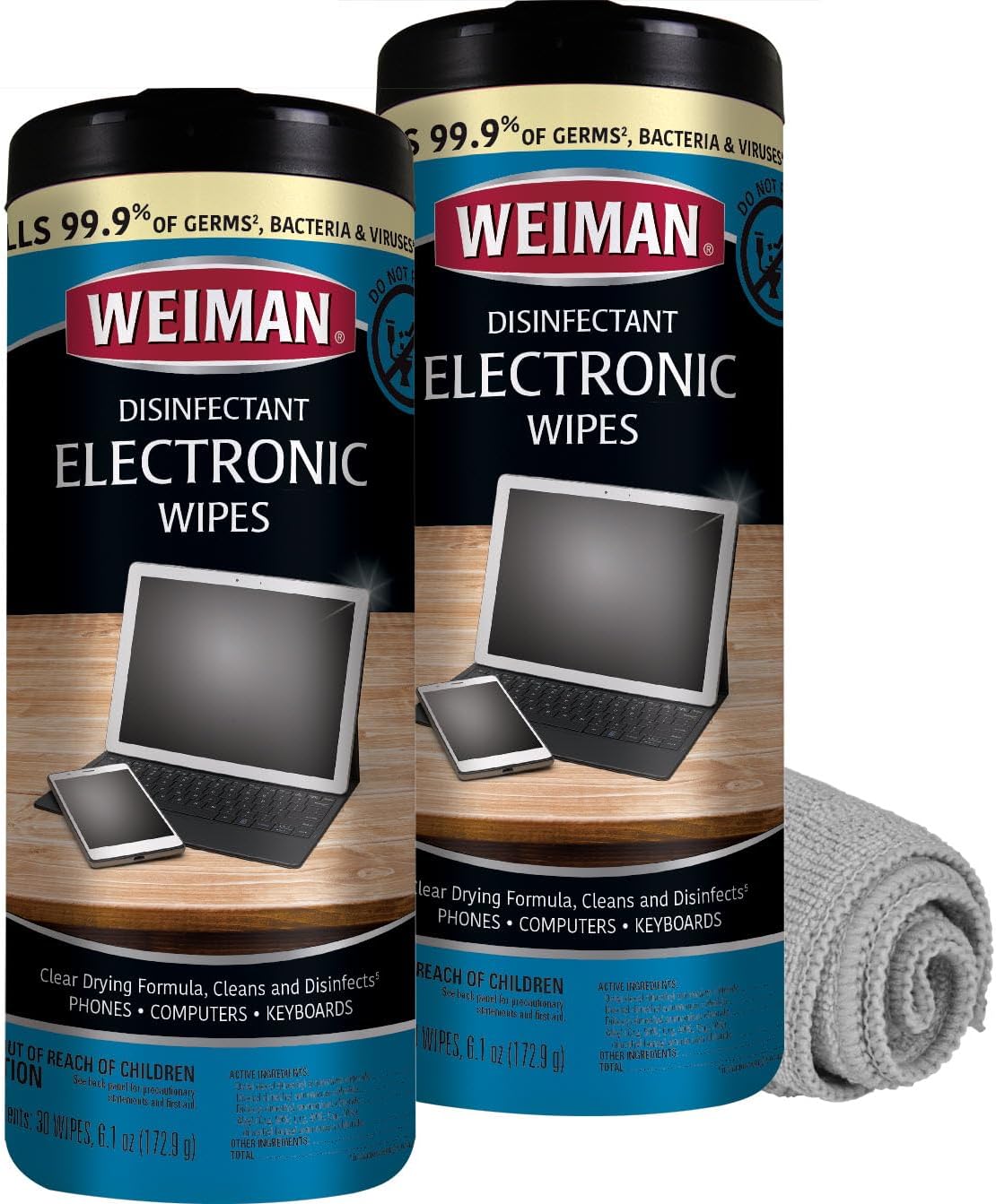Weiman Electronic Wipes - Non Toxic Safely Clean Your Laptop, Computer ...