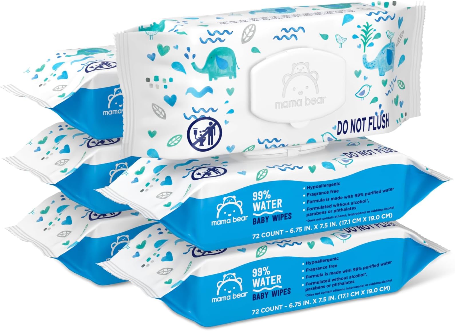 Amazon.com: Amazon Elements Baby Wipes, Unscented, 810 Count, Flip-Top ...
