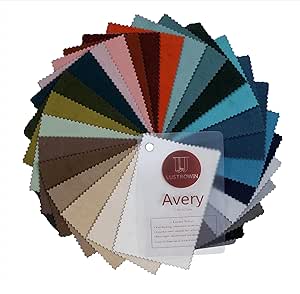 LUSTROWIN Velvet Curtain Fabric Sample Booklet, 28 Colors Available ...
