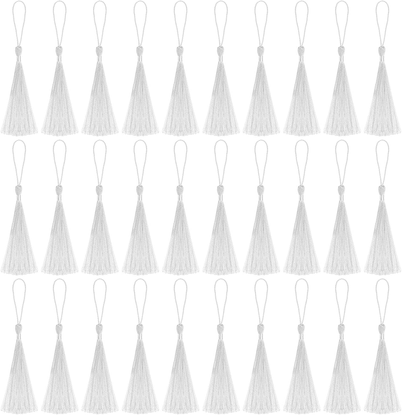 Amazon.com: Bookmark Tassels Bulk, Cridoz 50Pcs Small Tassels Silky ...