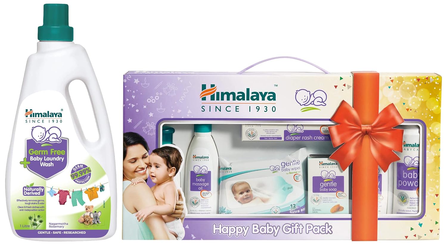 Himalaya Baby Gift Pack Series,Pack of 1 Set,White & Himalaya Germ Free ...