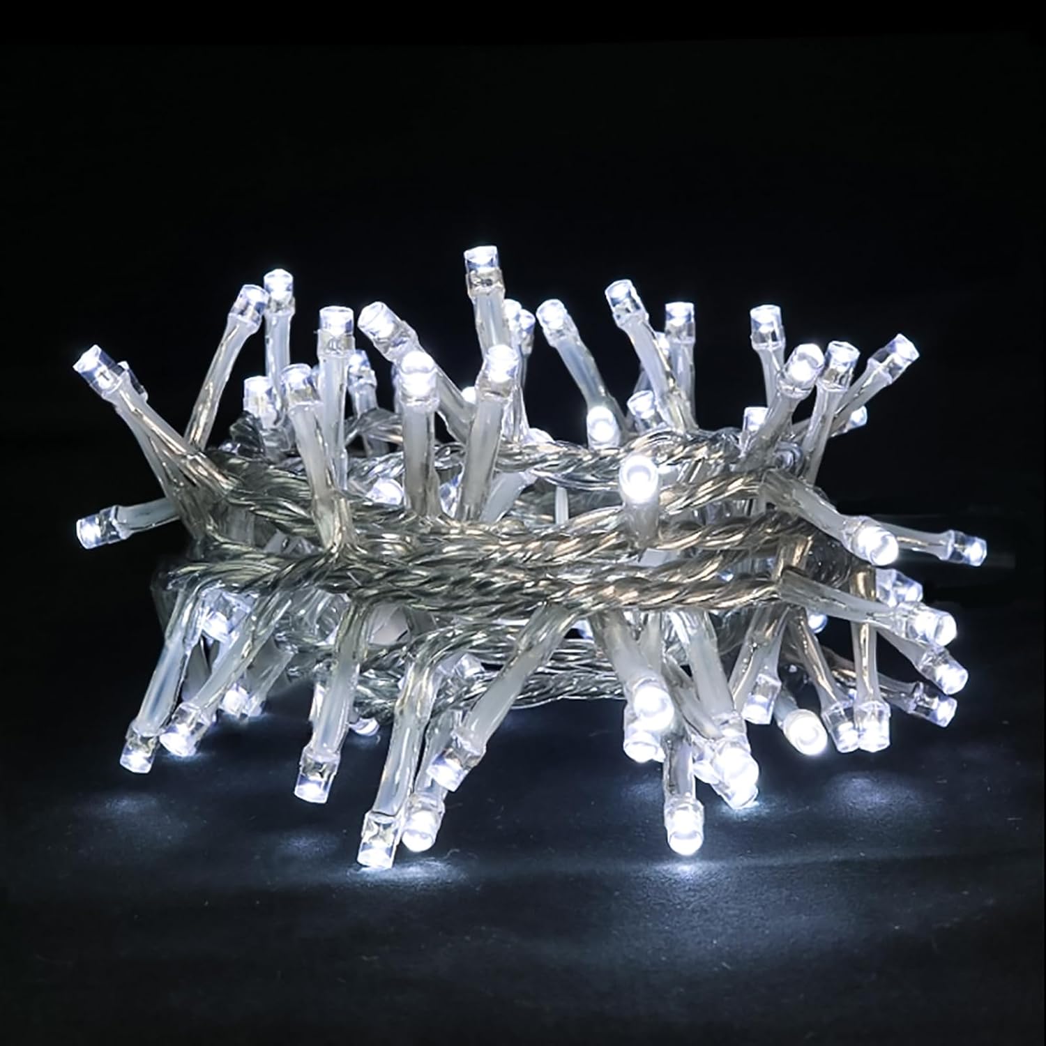 Cool White Christmas String Lights - 100 LED String Lights Plug in for ...